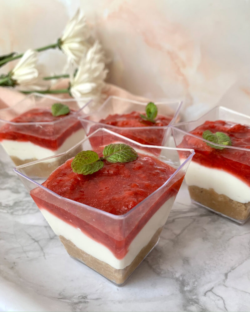 Vasitos Cheesecake de Frutilla – Lo Mismo Pero Sano
